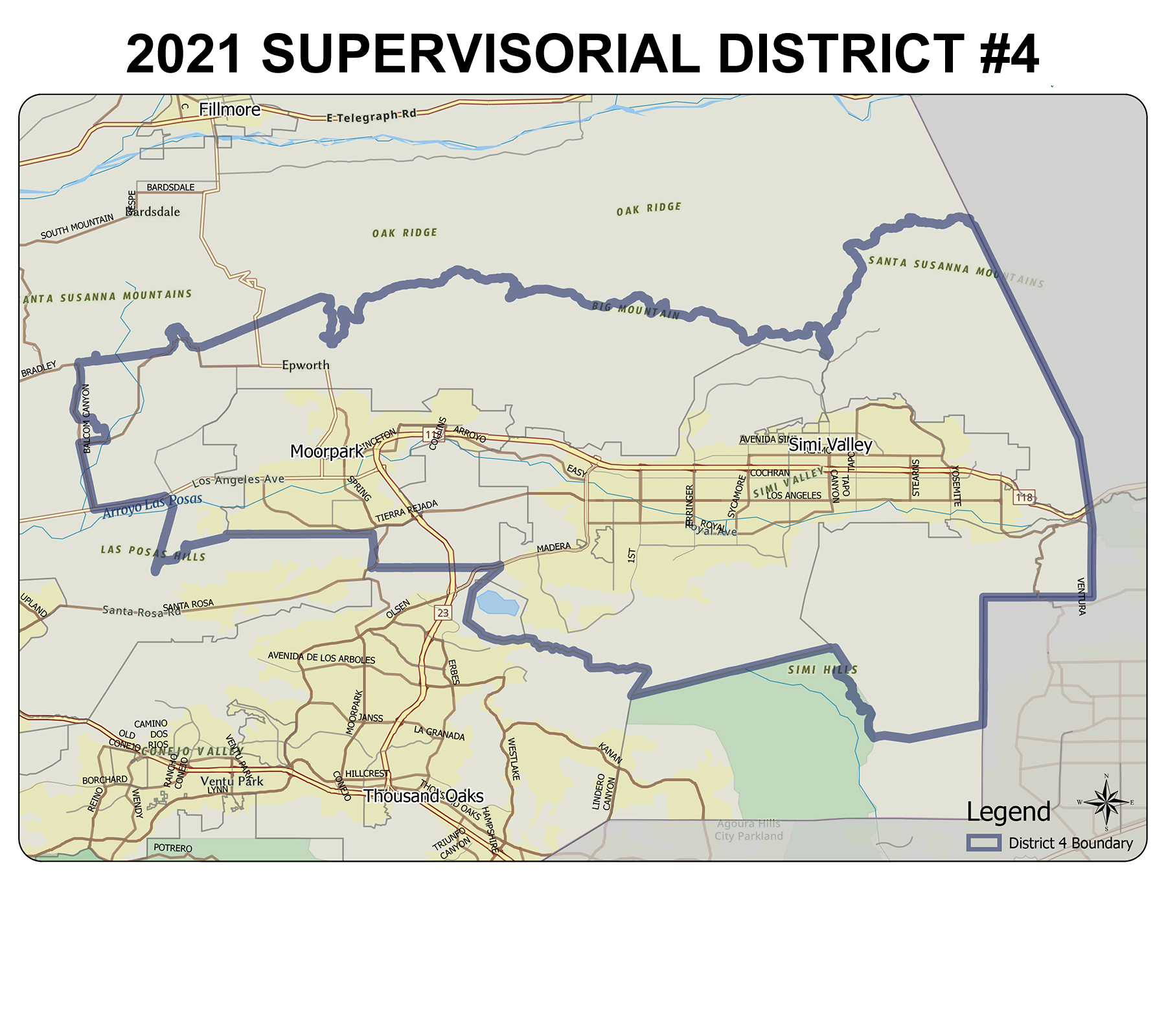 District 4 Map – Board of Supervisors